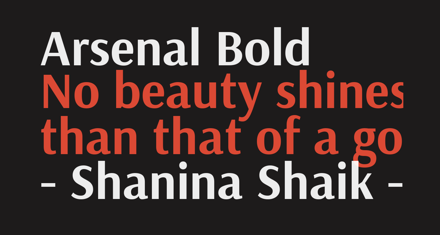 Arsenal Bold free Font - What Font Is