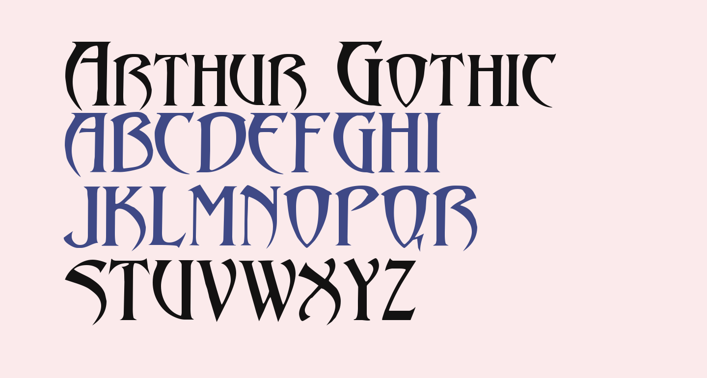 Arthur Gothic free Font - What Font Is
