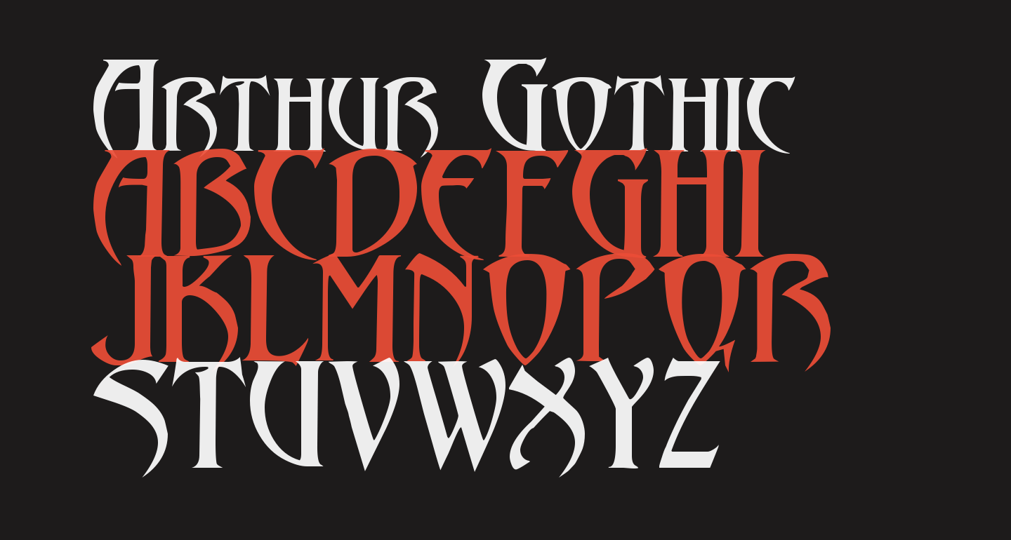 Arthur Gothic free Font - What Font Is