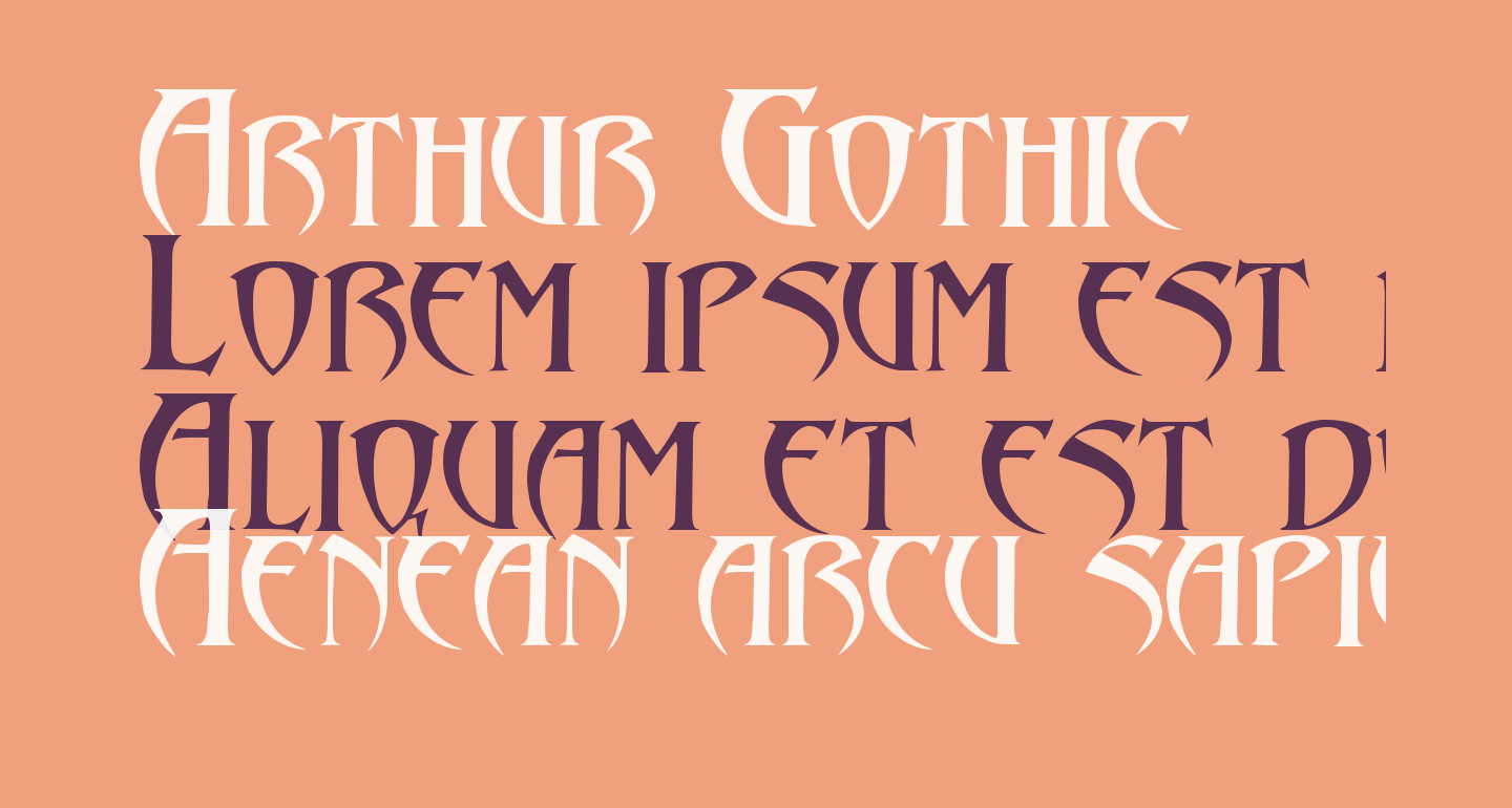 Arthur Gothic free Font - What Font Is