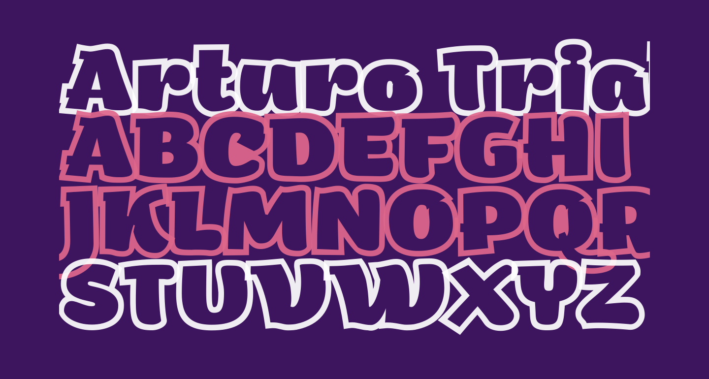 Arturo Trial Heavy Outline free Font - What Font Is
