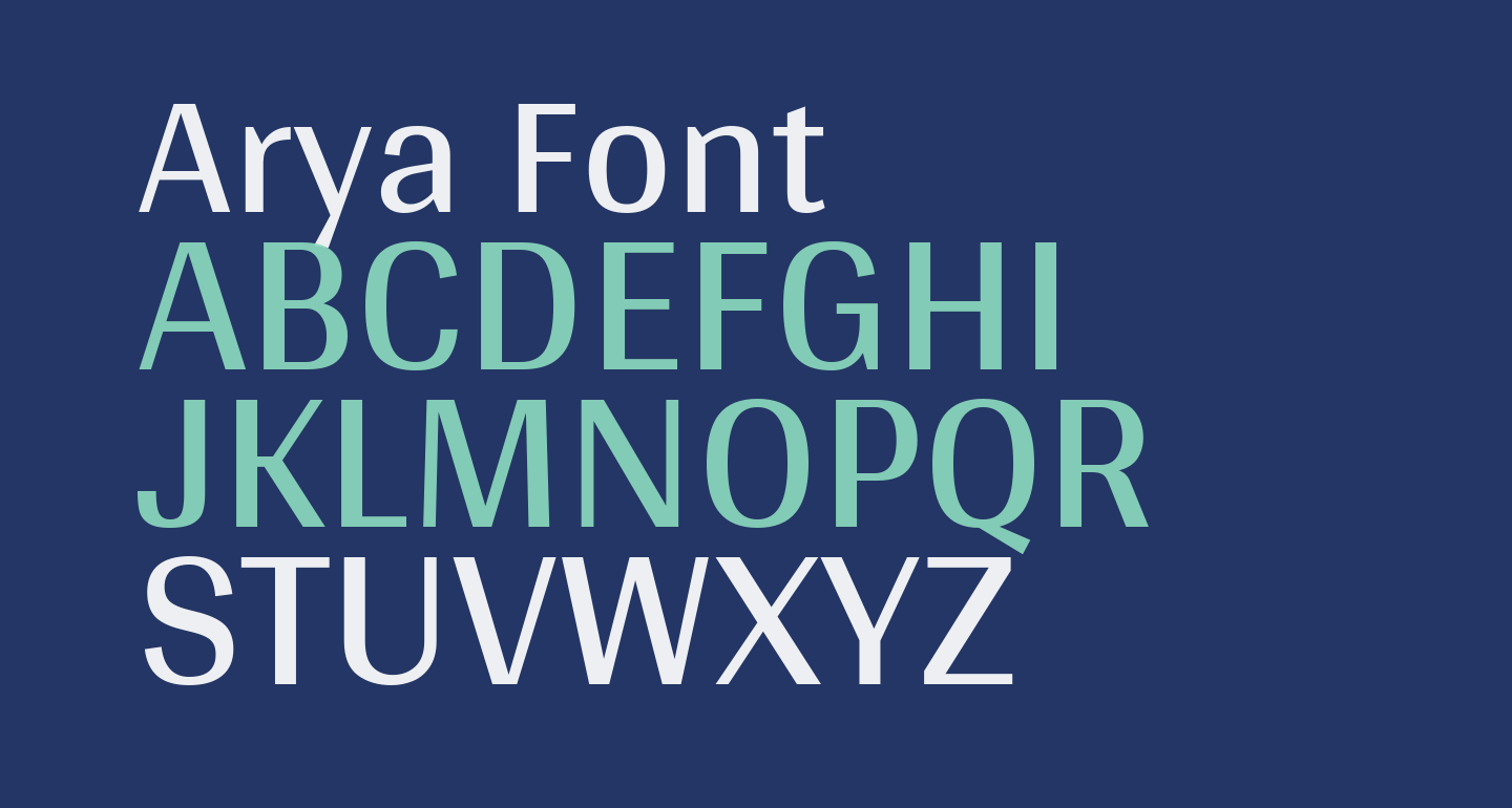 Arya free Font - What Font Is