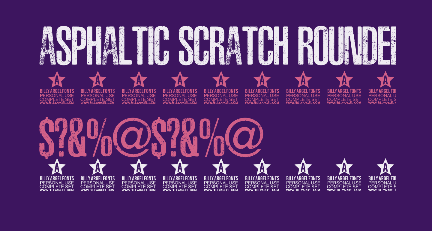 ASPHALTIC SCRATCH ROUNDED PERSONAL USE free Font - What Font Is