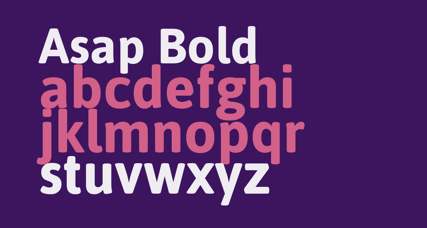 Asap Bold free Font - What Font Is