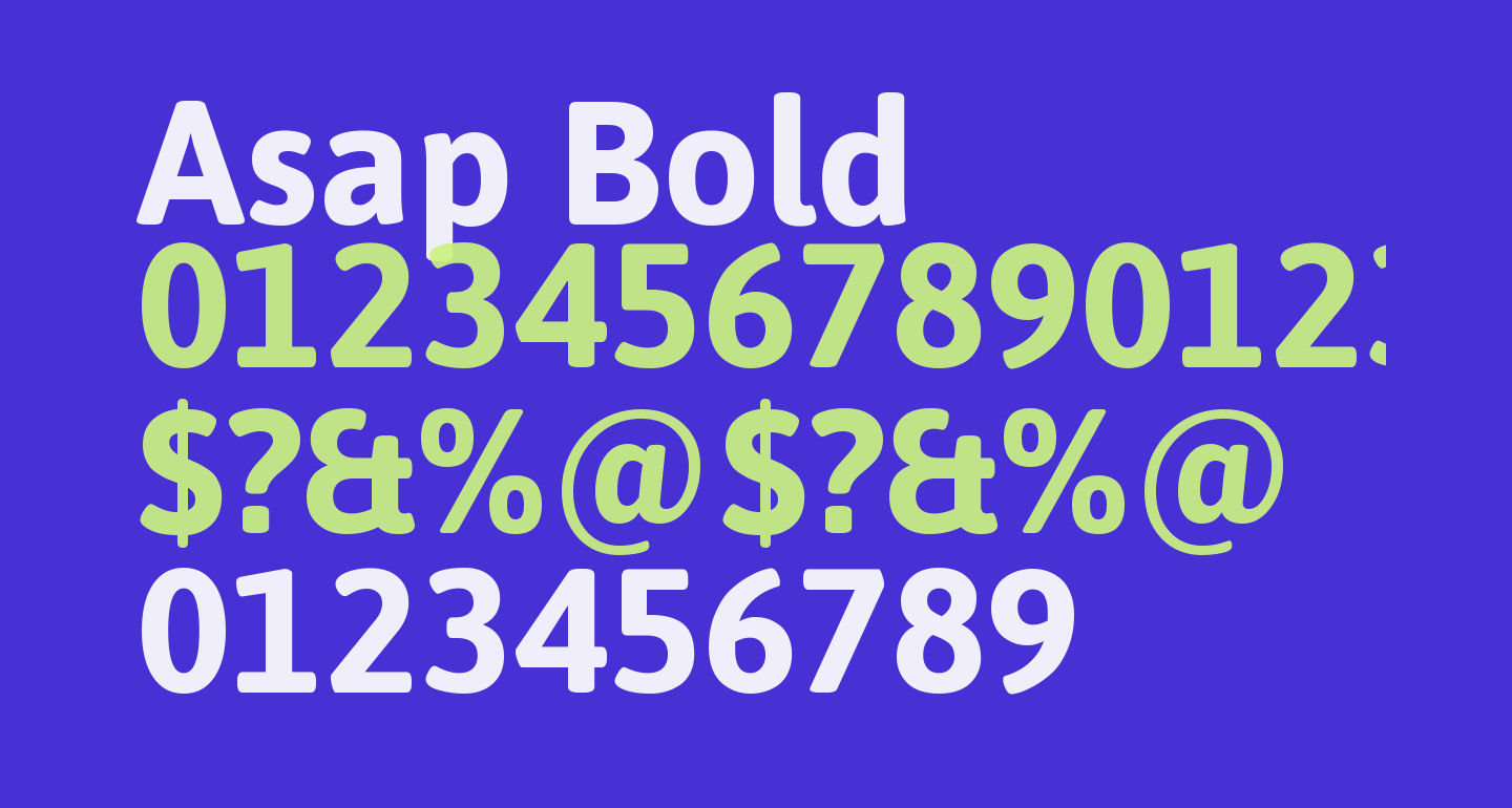 Asap Bold free Font - What Font Is