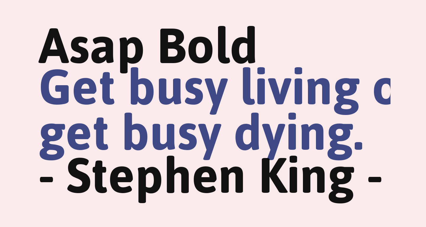 Asap Bold free Font - What Font Is