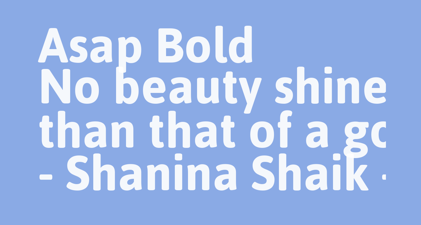 Asap Bold free Font - What Font Is