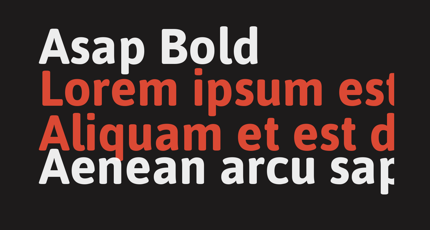 Asap Bold free Font - What Font Is