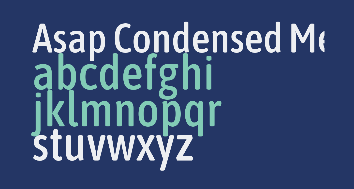 Asap Condensed Medium free Font - What Font Is