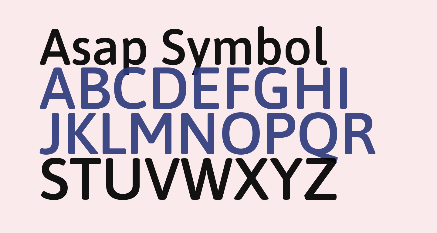 Asap Symbol free Font - What Font Is