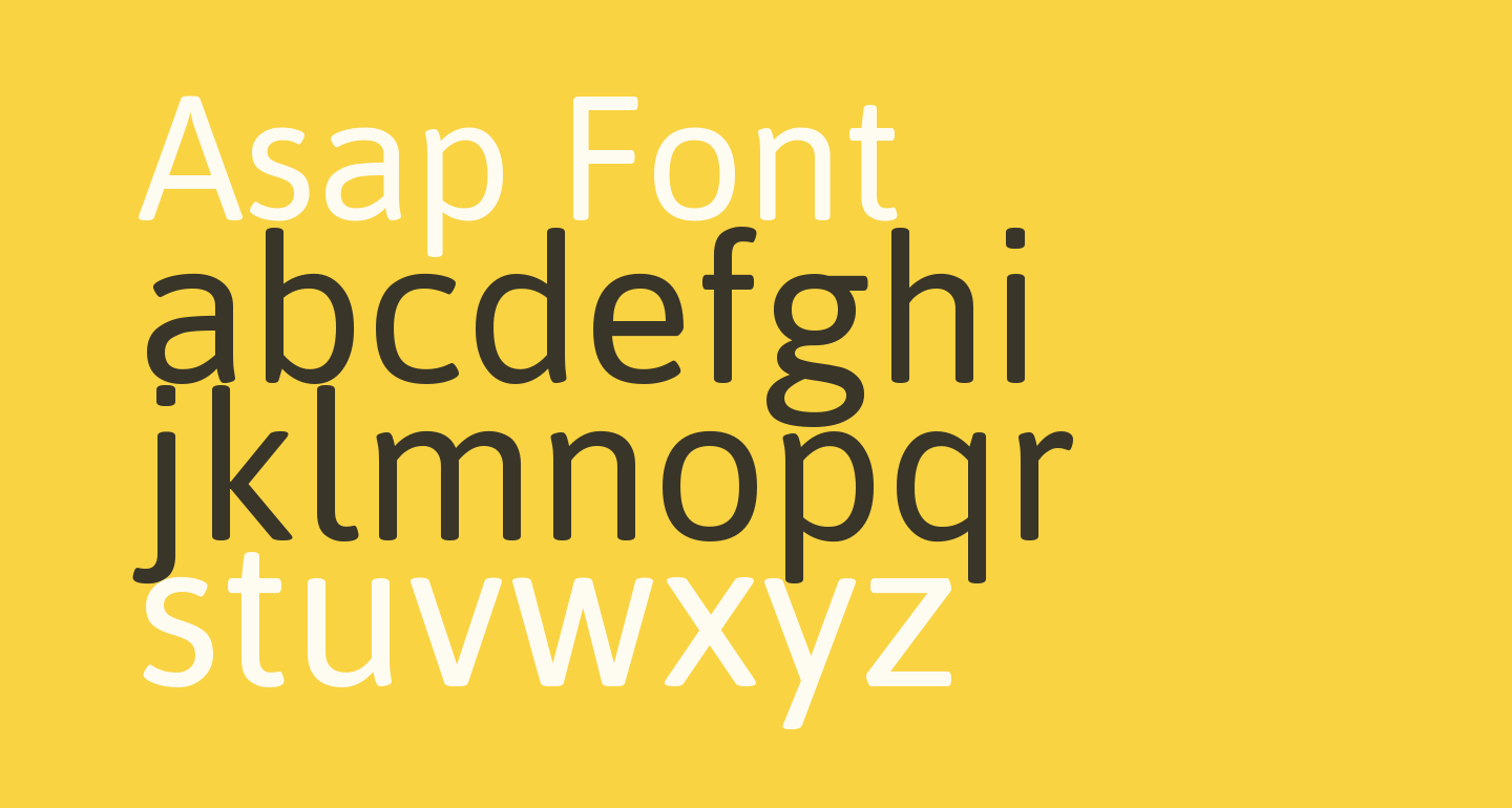 Asap free Font - What Font Is