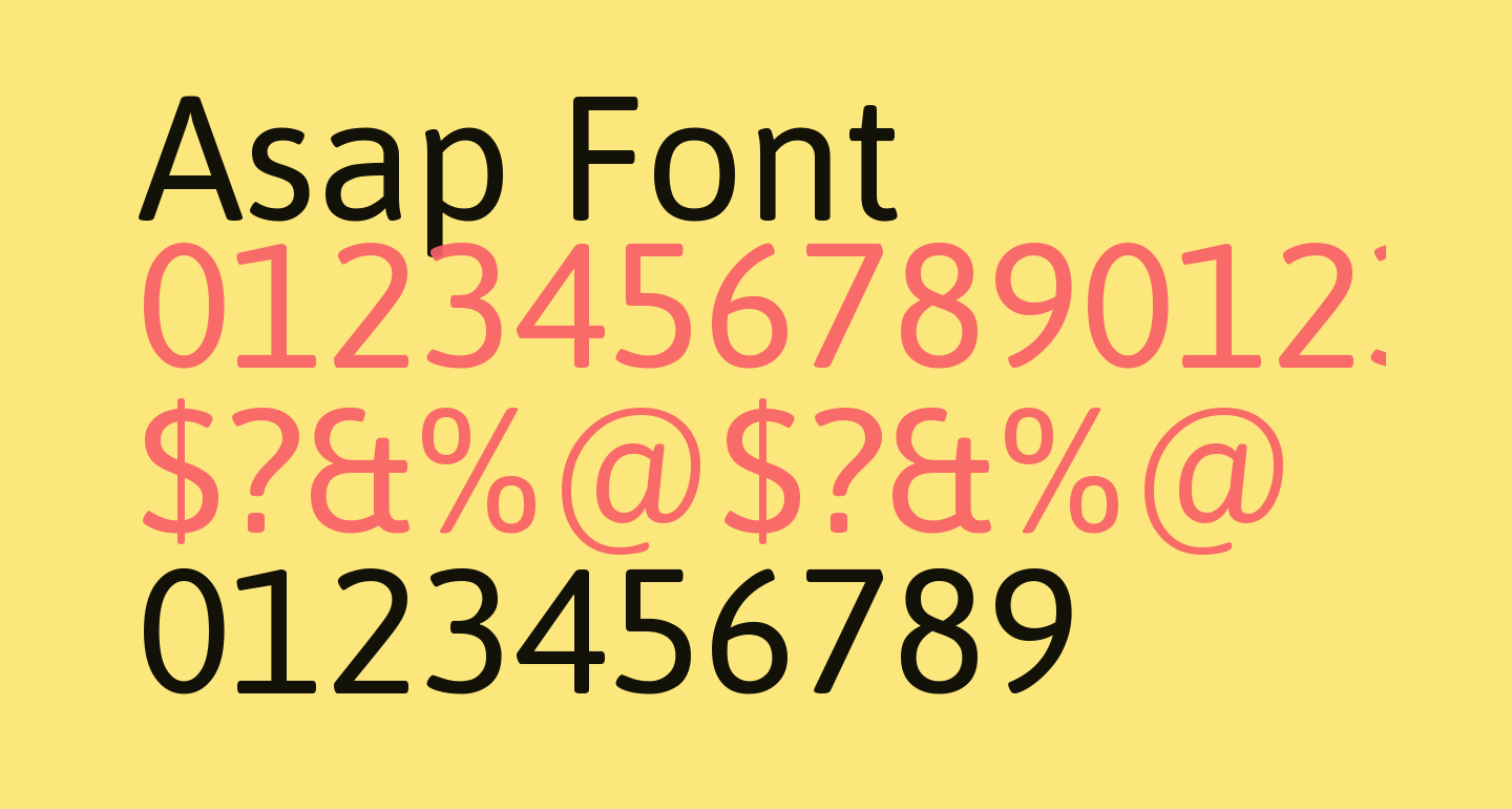 Asap free Font - What Font Is