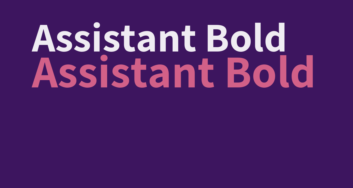 Assistant Bold free Font - What Font Is