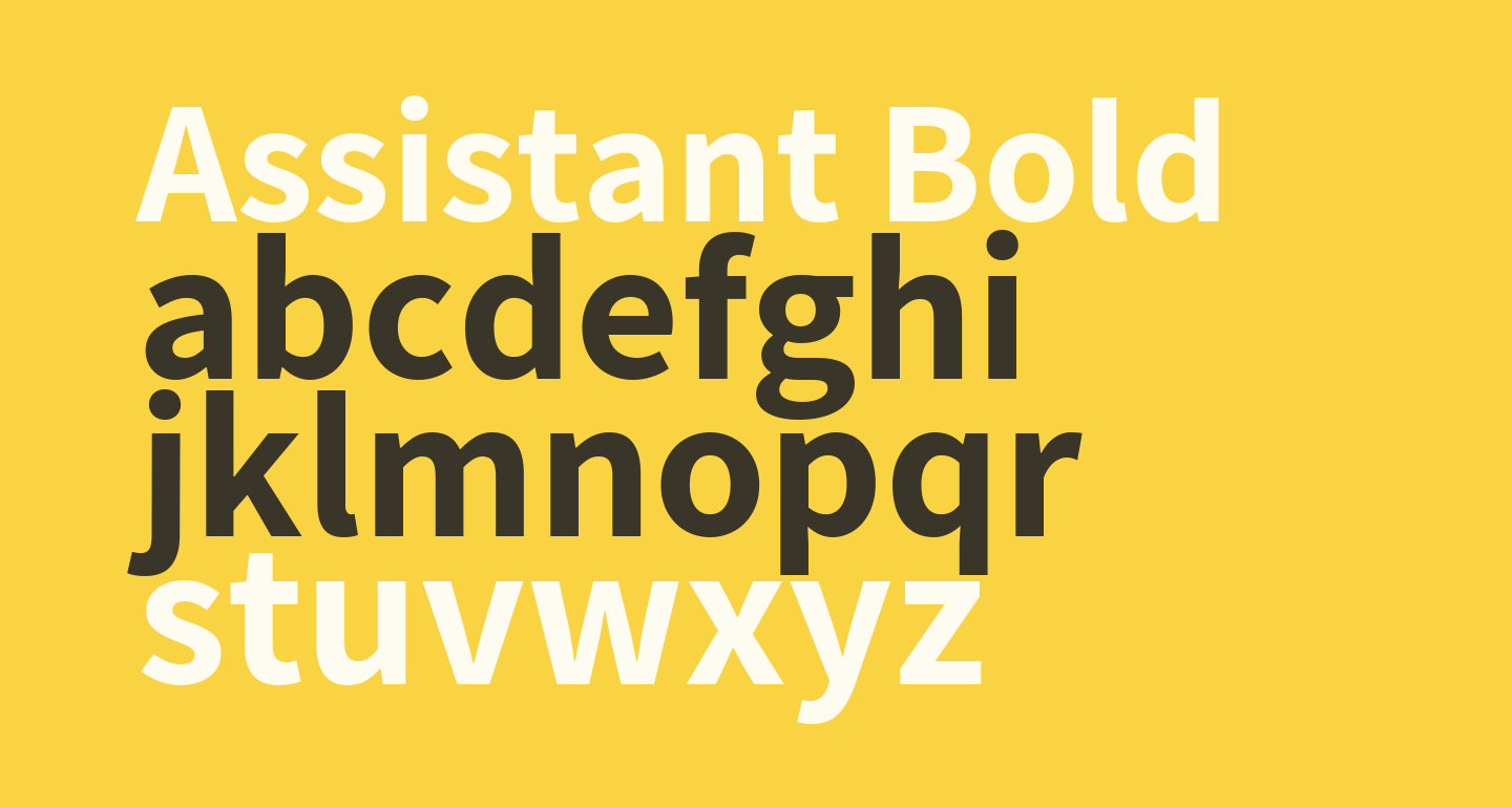 Assistant Bold free Font - What Font Is