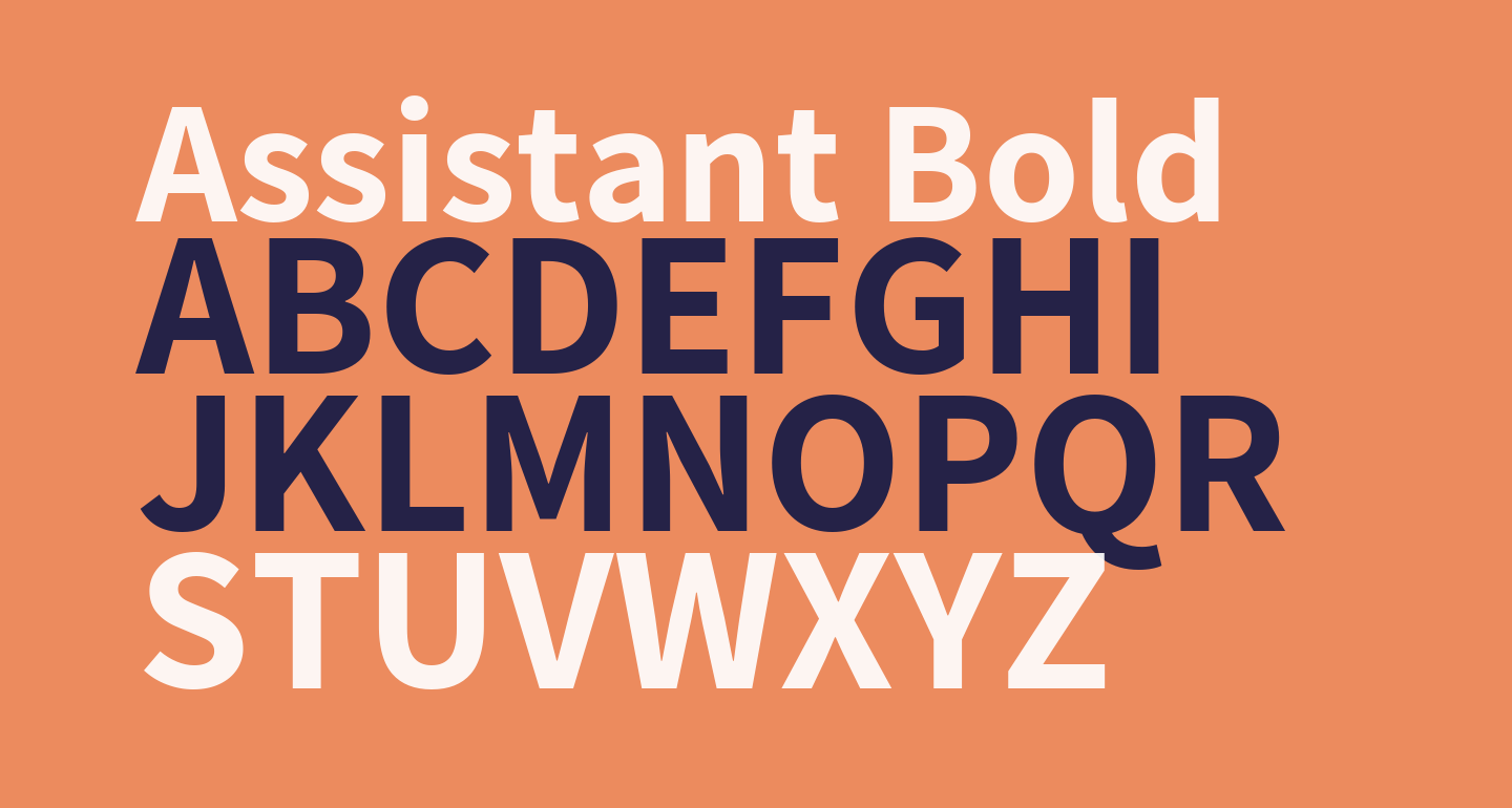 Assistant Bold free Font - What Font Is