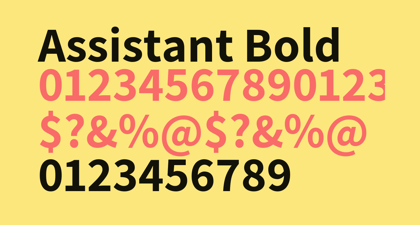 Assistant Bold free Font - What Font Is