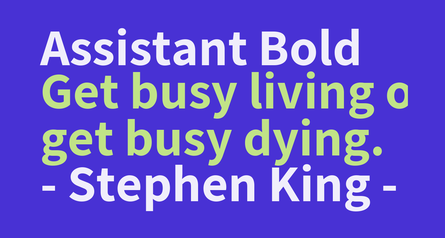 Assistant Bold free Font - What Font Is