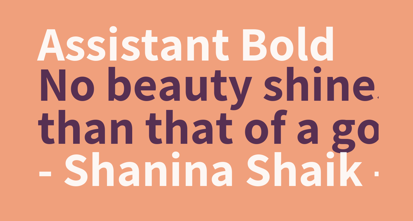 Assistant Bold free Font - What Font Is