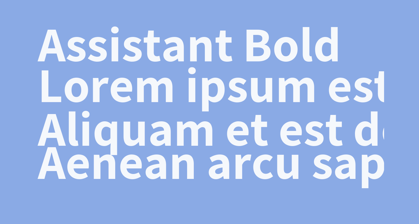 Assistant Bold free Font - What Font Is
