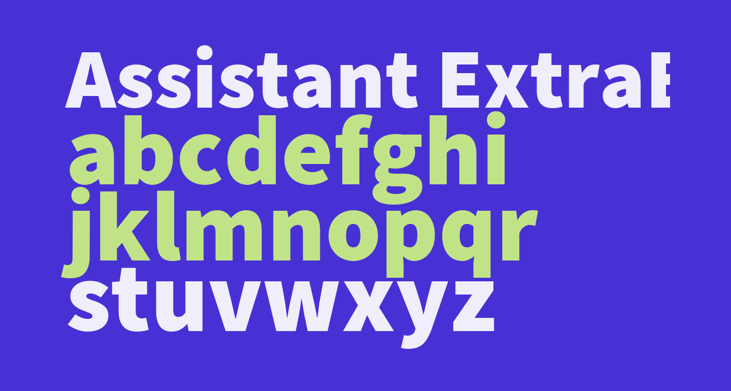 Assistant ExtraBold free Font - What Font Is
