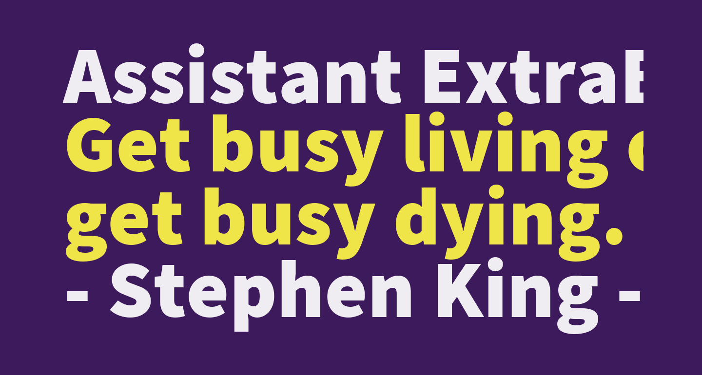 Assistant ExtraBold free Font - What Font Is