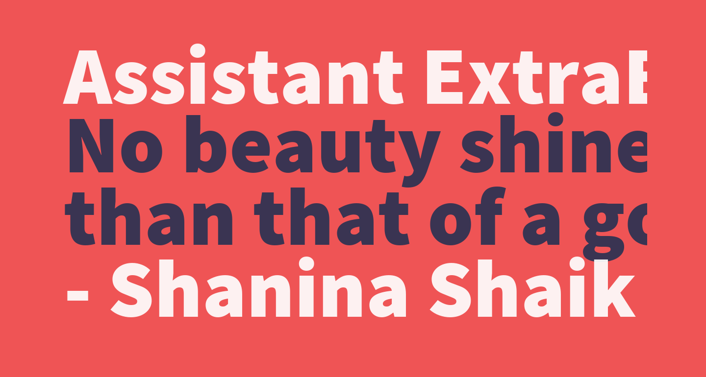 Assistant ExtraBold free Font - What Font Is