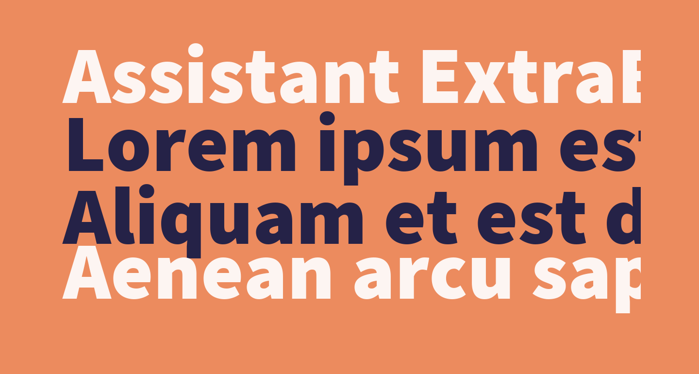 Assistant ExtraBold free Font - What Font Is