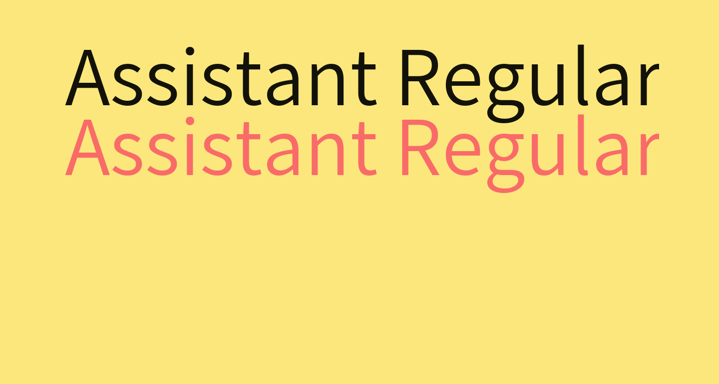 Assistant Regular free Font - What Font Is