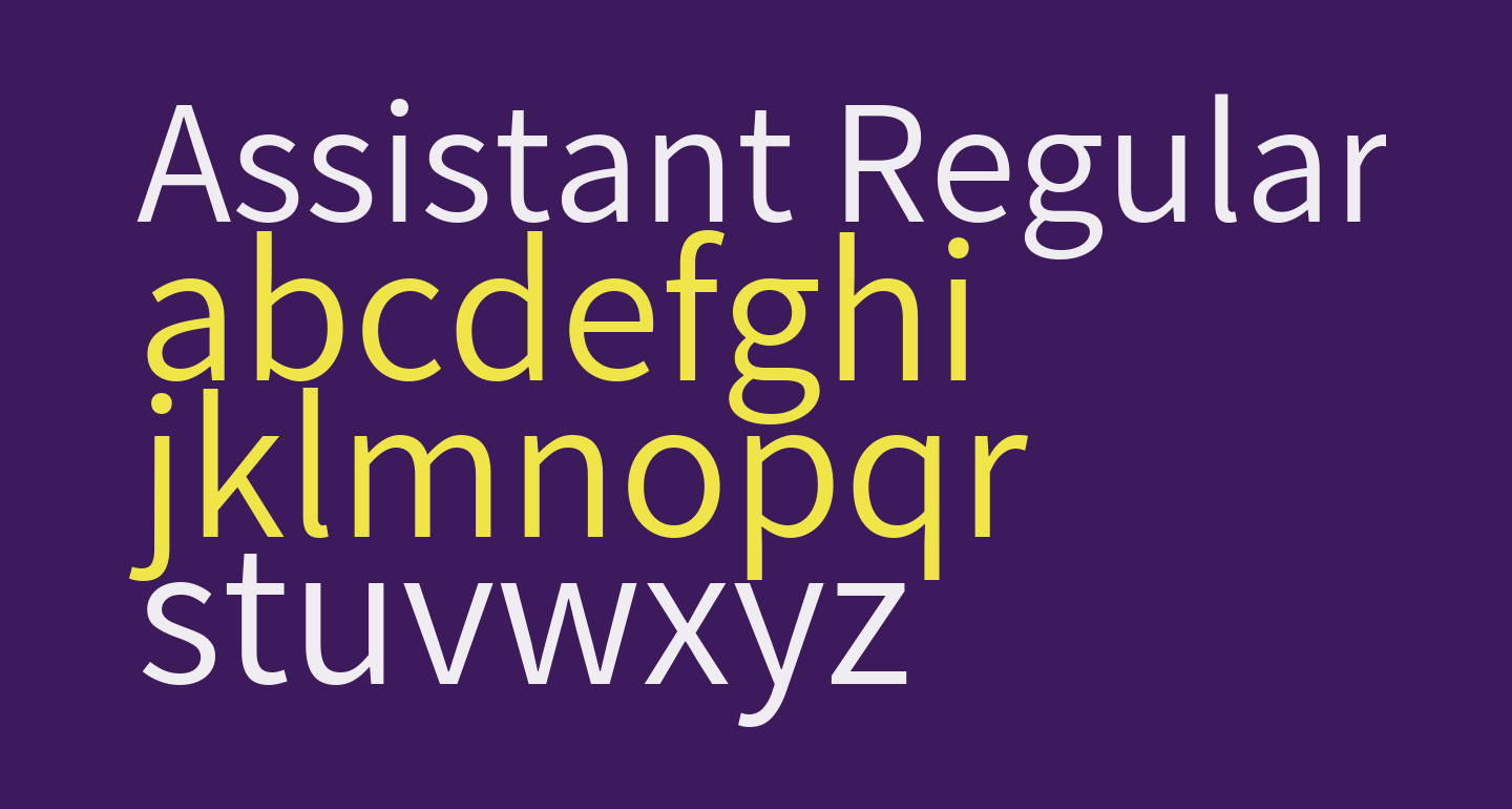 Assistant Regular free Font - What Font Is