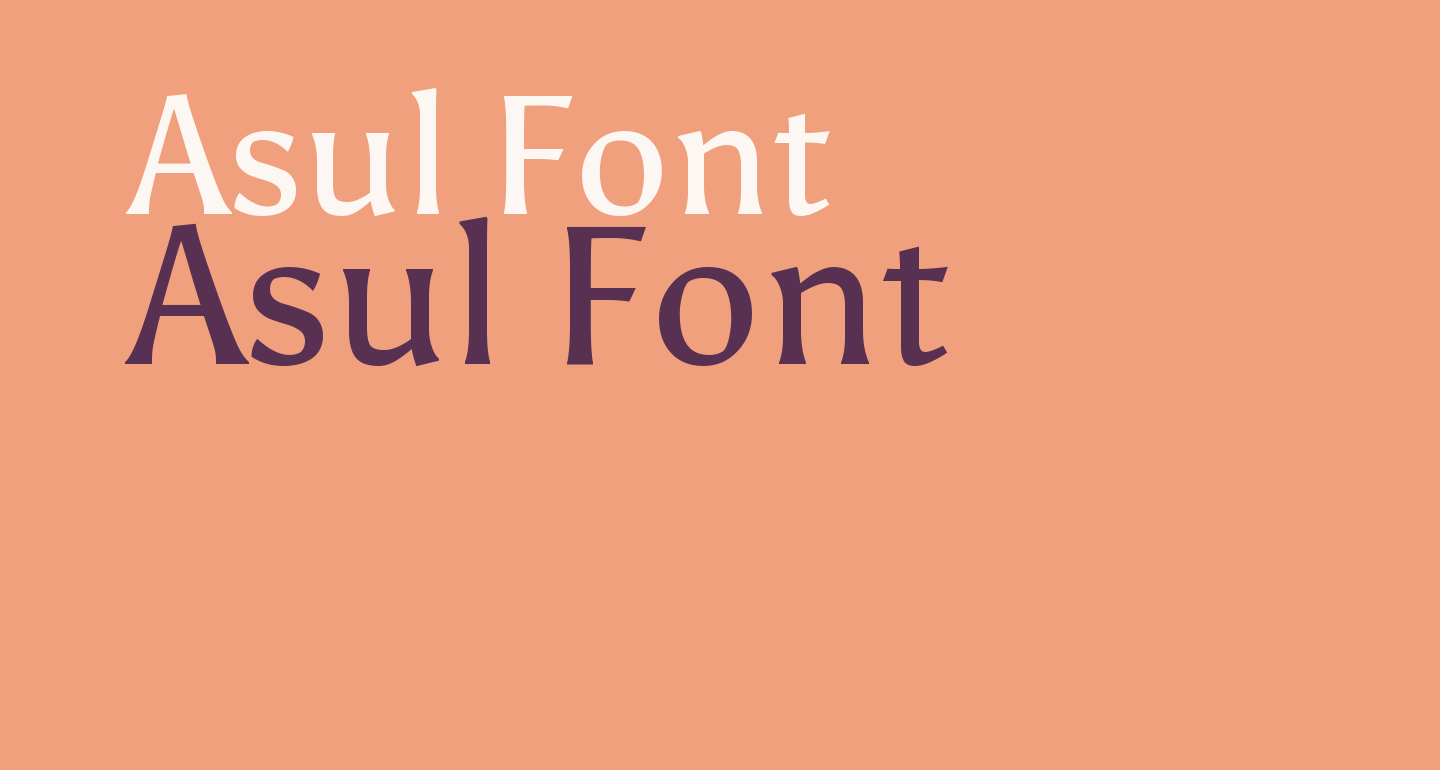 Asul free Font - What Font Is
