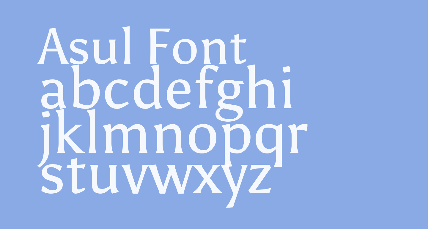Asul free Font - What Font Is
