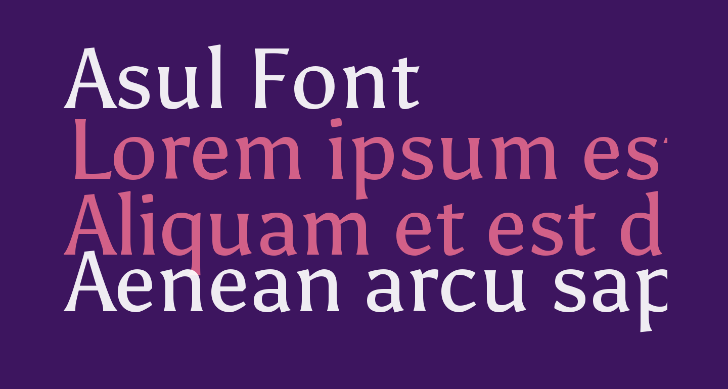 Asul free Font - What Font Is