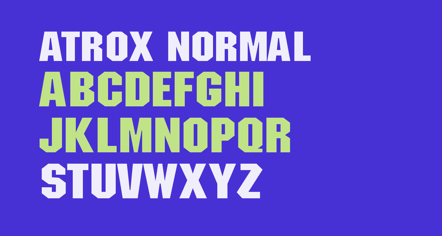 ATROX normal free Font - What Font Is