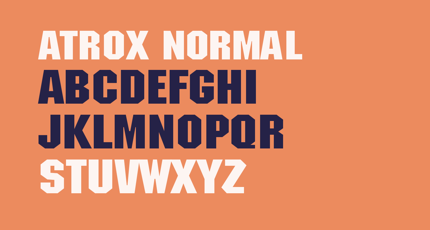 ATROX normal free Font - What Font Is