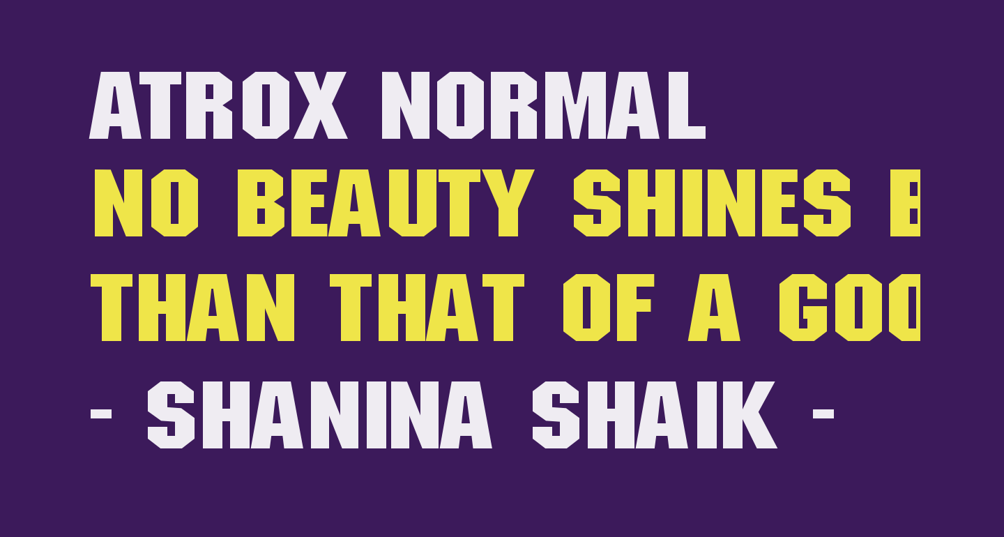 ATROX normal free Font - What Font Is