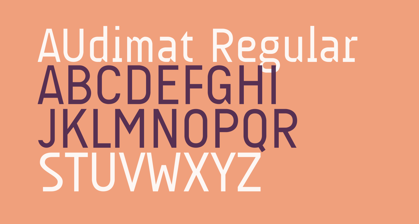 AUdimat Regular free Font - What Font Is
