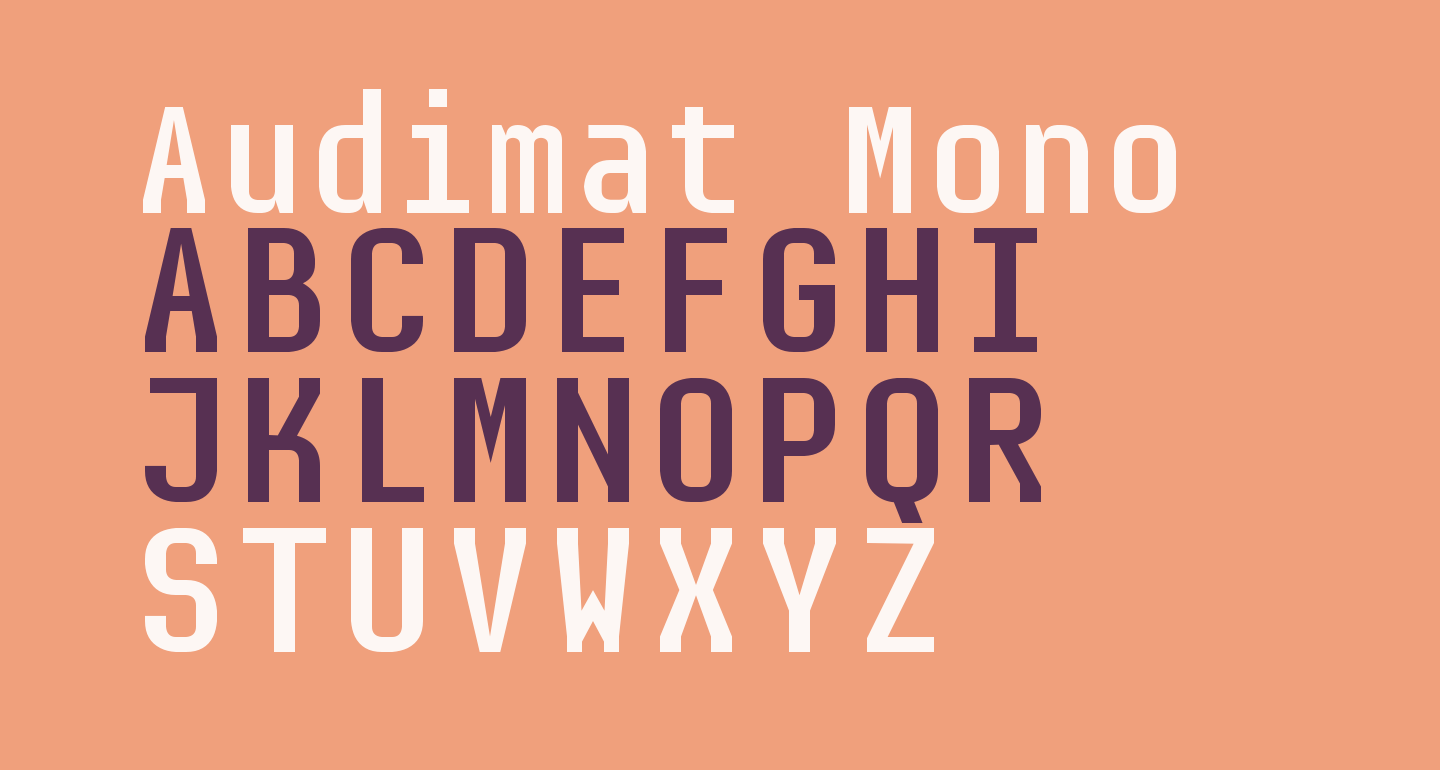 Audimat Mono free Font - What Font Is