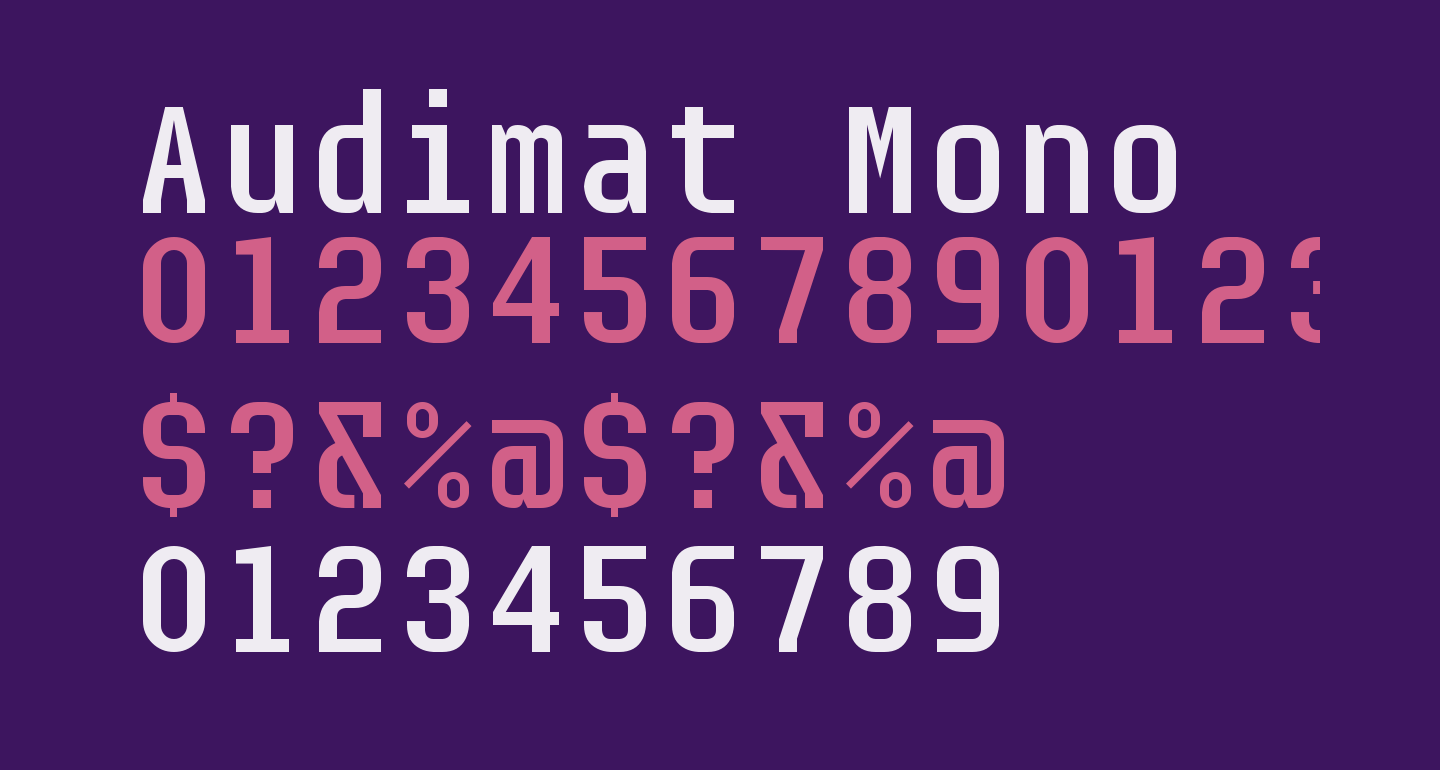 Audimat Mono free Font - What Font Is