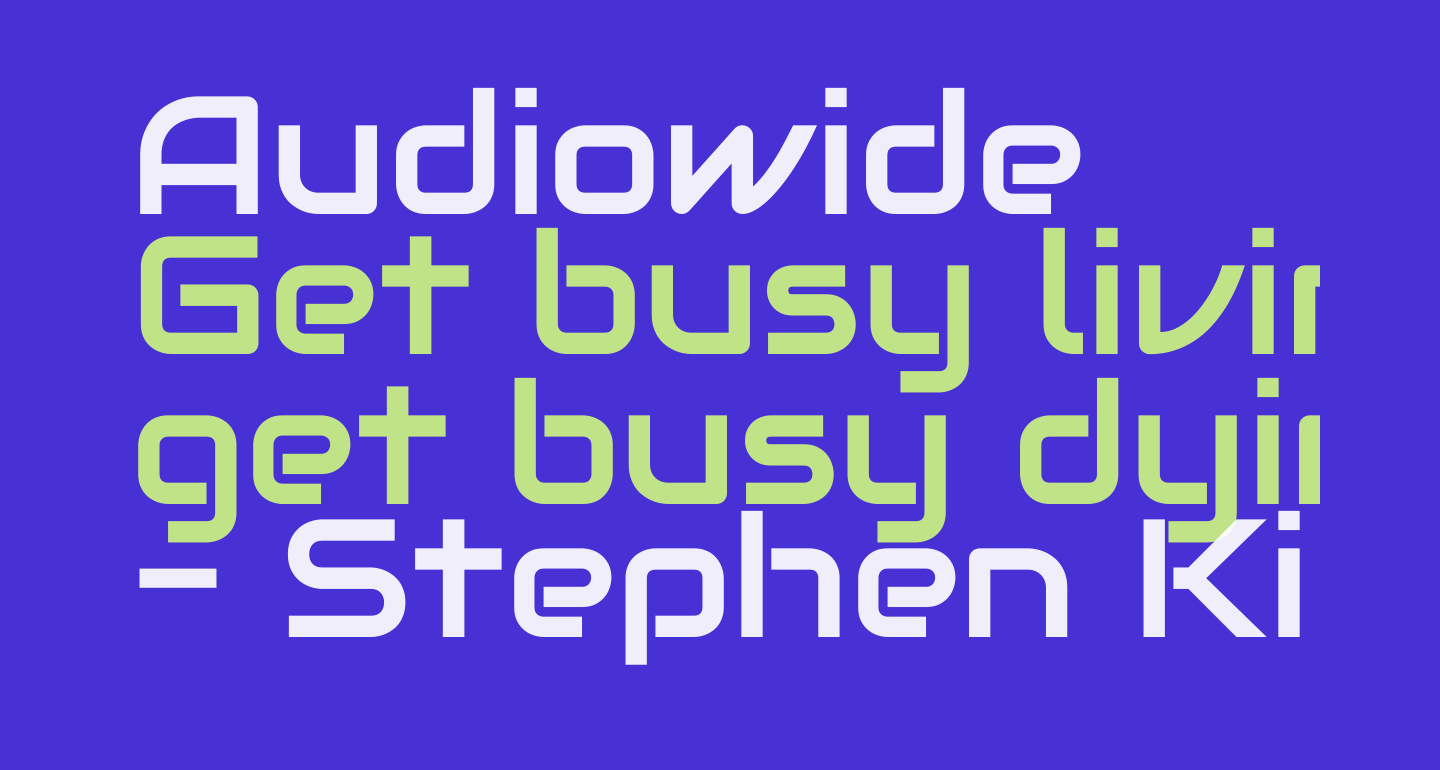 Audiowide free Font - What Font Is