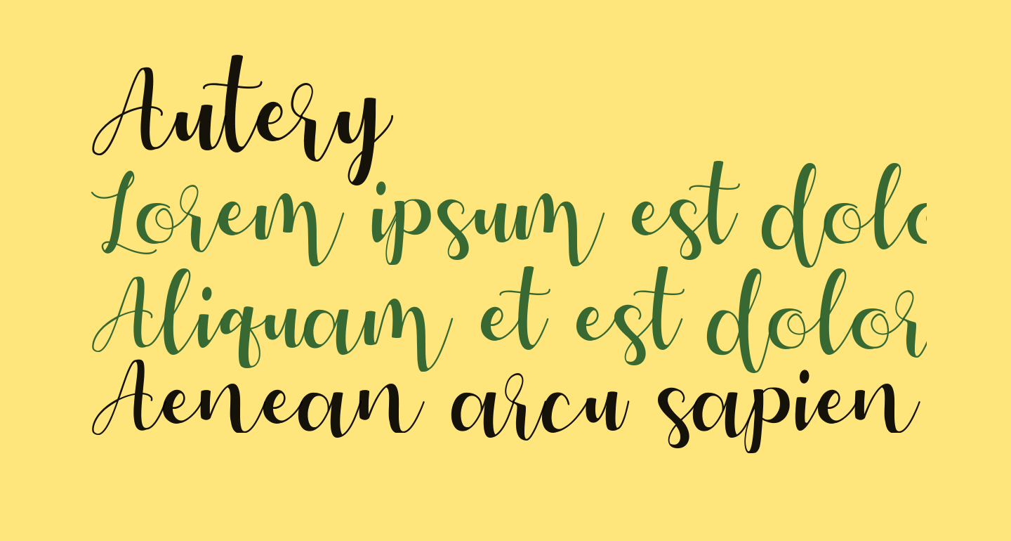 Autery free Font - What Font Is