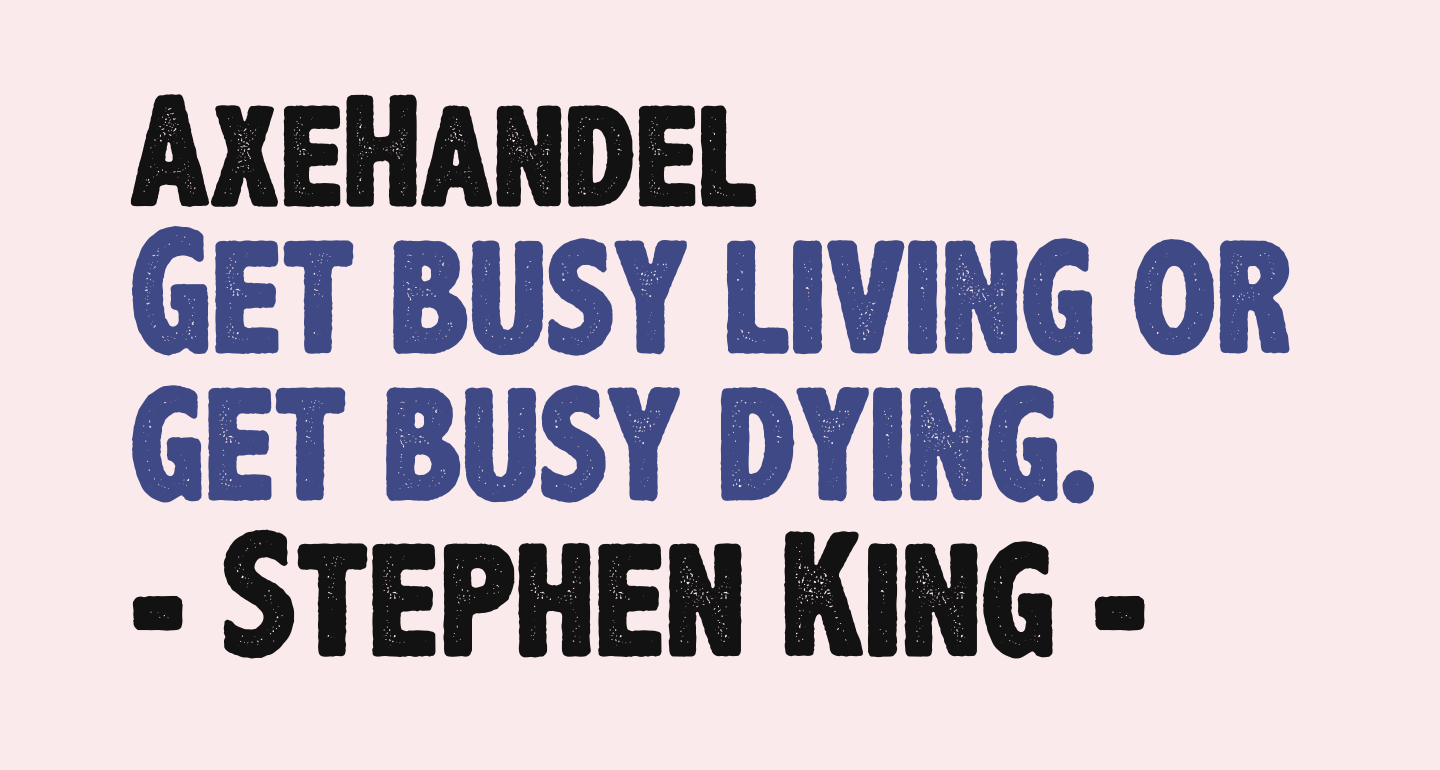 AxeHandel free Font - What Font Is