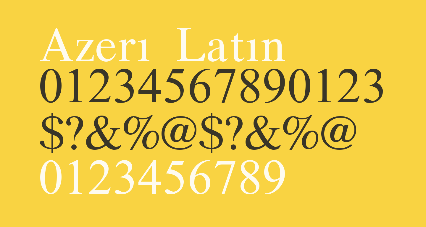 Azeri Latin free Font - What Font Is