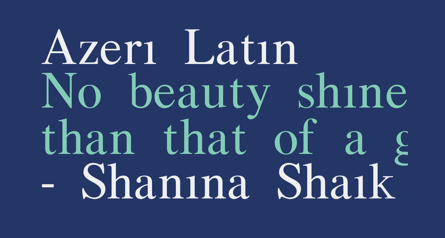 Azeri Latin free Font - What Font Is