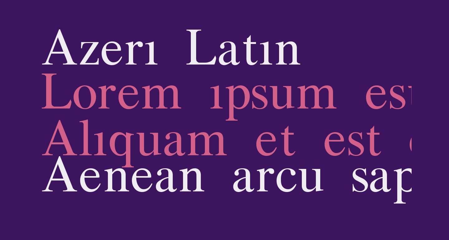 Azeri Latin free Font - What Font Is