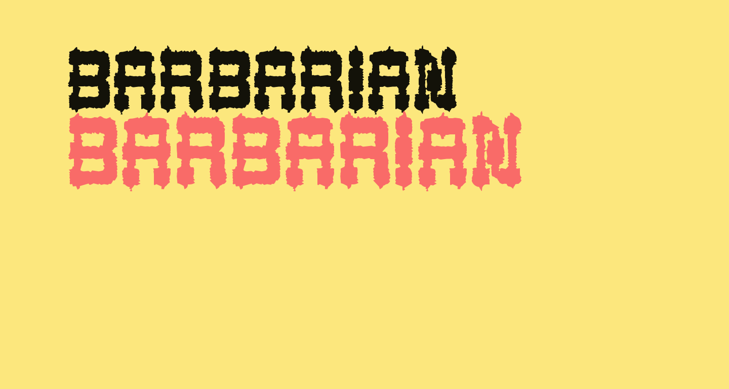 BARBARIAN free Font - What Font Is