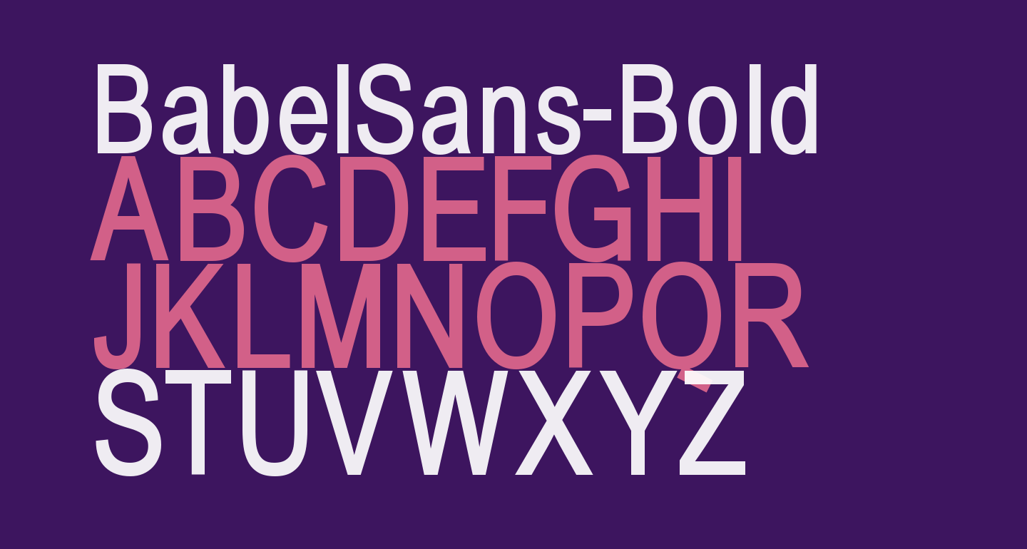 BabelSans-Bold free Font - What Font Is