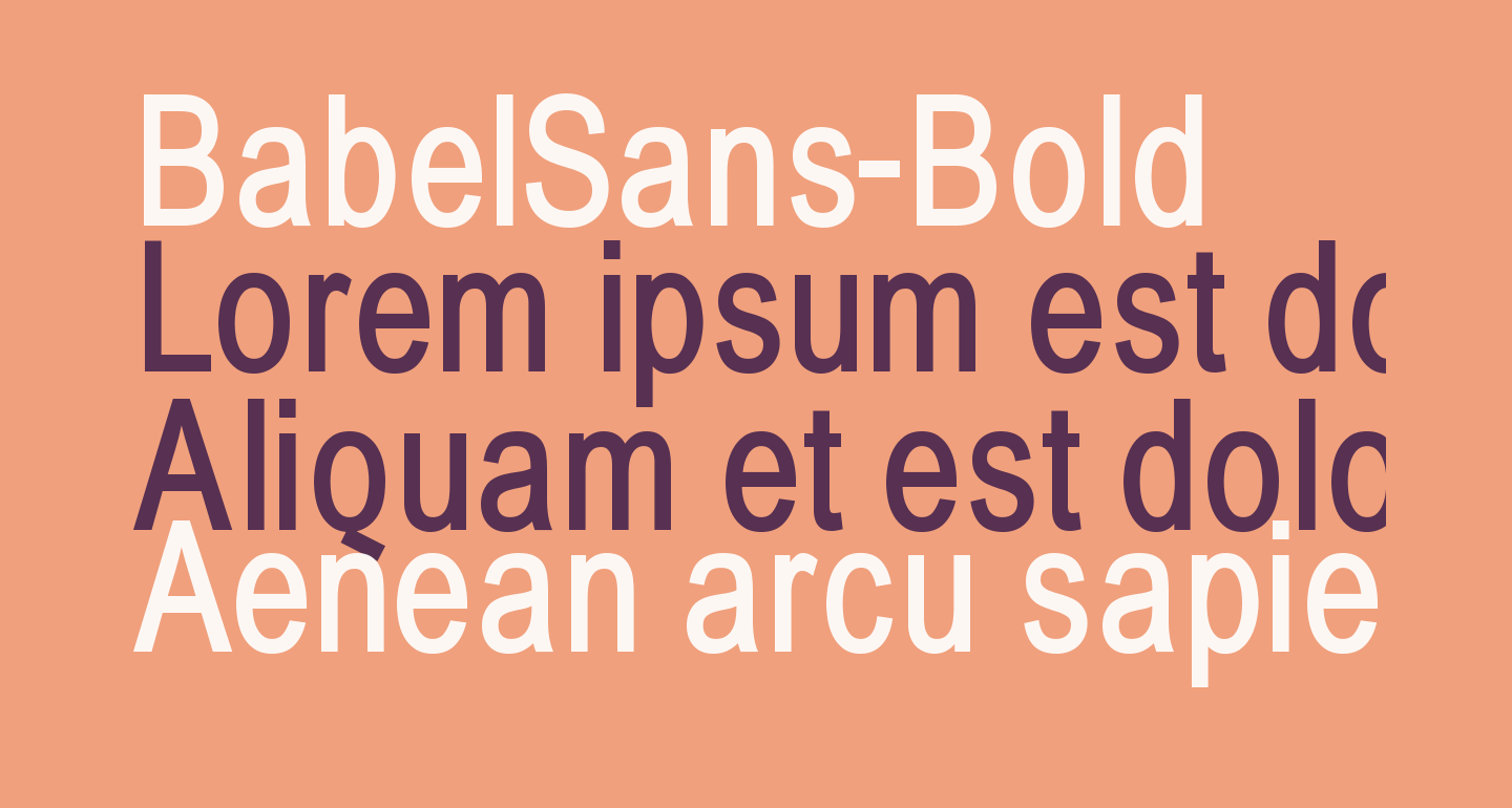 BabelSans-Bold free Font - What Font Is