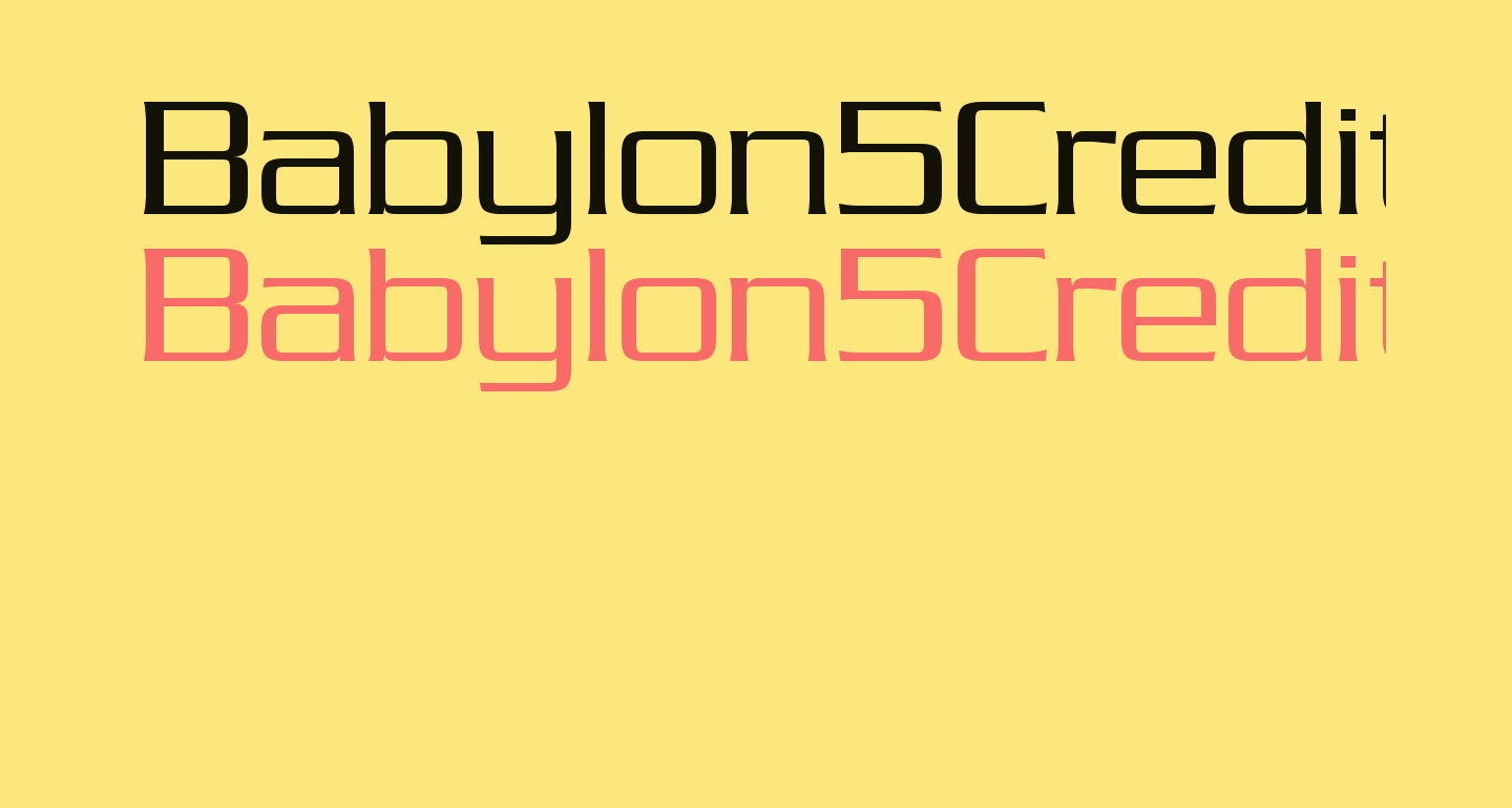 Babylon5Credits free Font - What Font Is