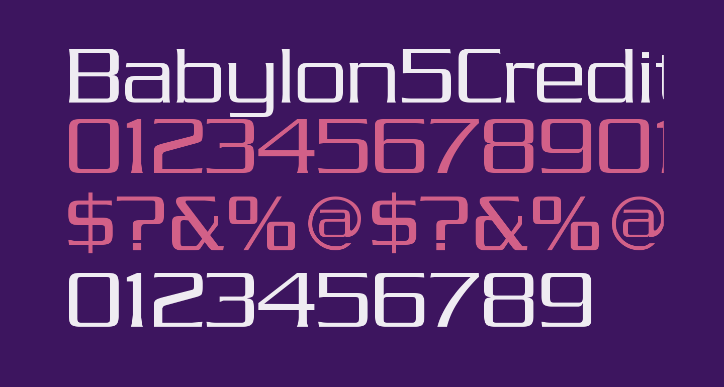 Babylon5Credits free Font - What Font Is