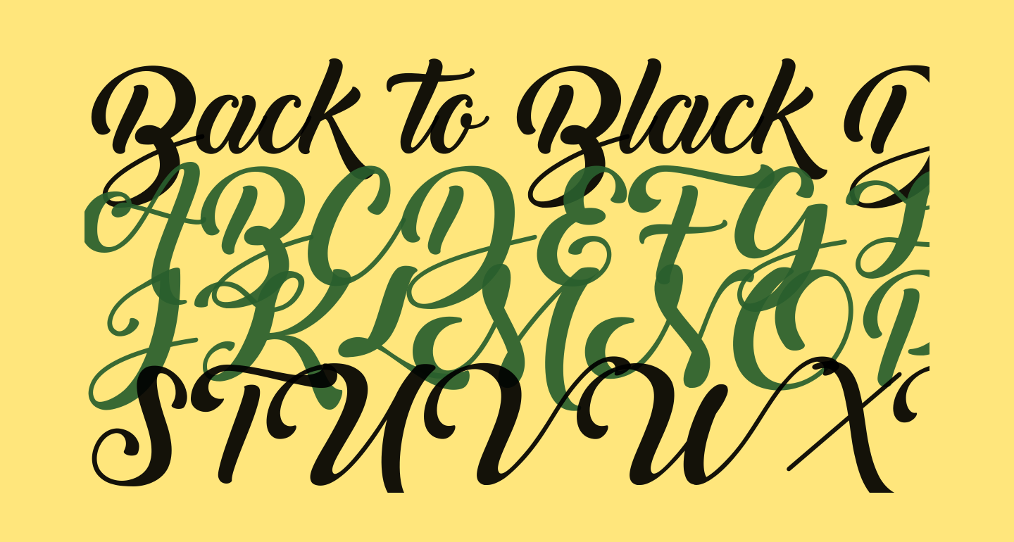 Back to Black Demo free Font - What Font Is